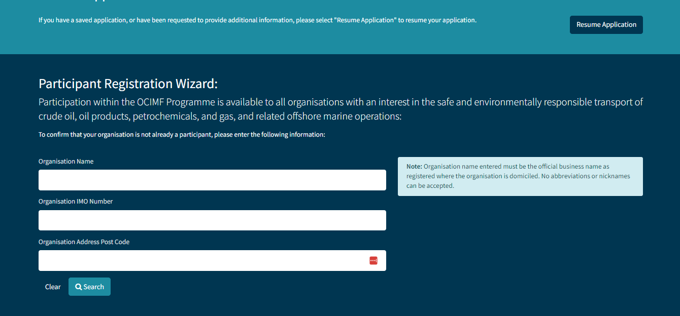 SIRE - How To Register For a SIRE Account – OCIMF Help Centre