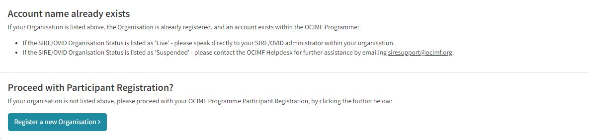 SIRE - How To Register For a SIRE Account – OCIMF Help Centre