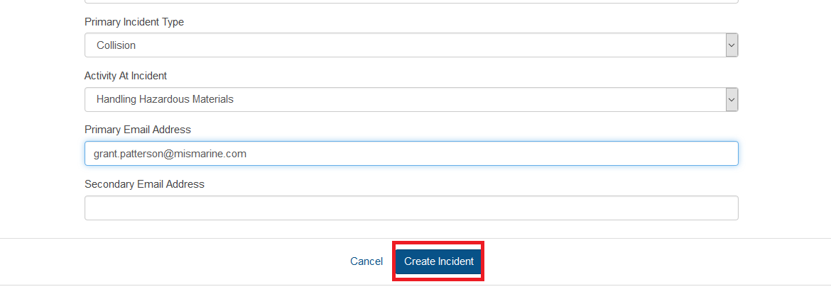 SIRE Operator - How To Add an Incident – OCIMF Help Centre