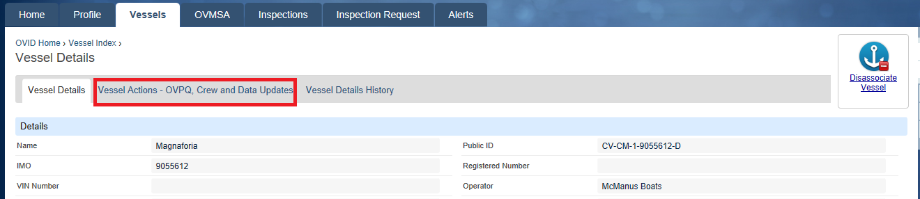 OVID Operator - Using the crew matrix – OCIMF Help Centre